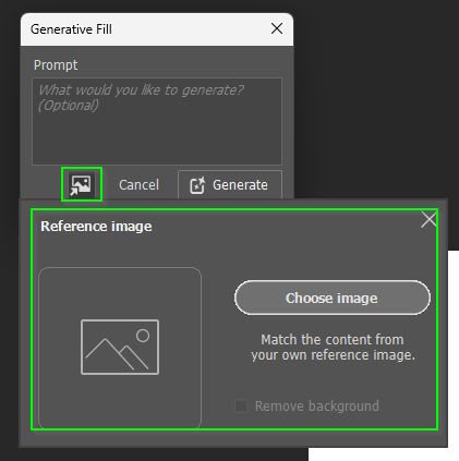 Solved: Reference images icon not showing in generativ fil... - Adobe ...