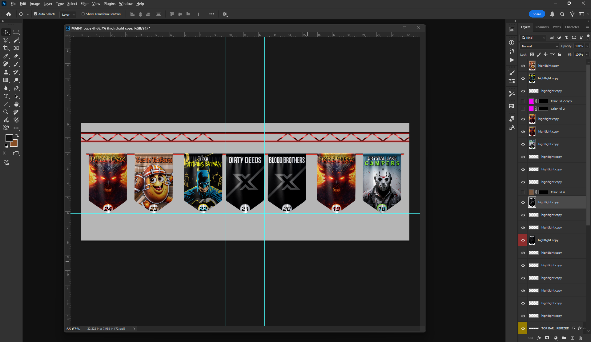 Photoshop Distribution by custom width parameters - Adobe Community ...