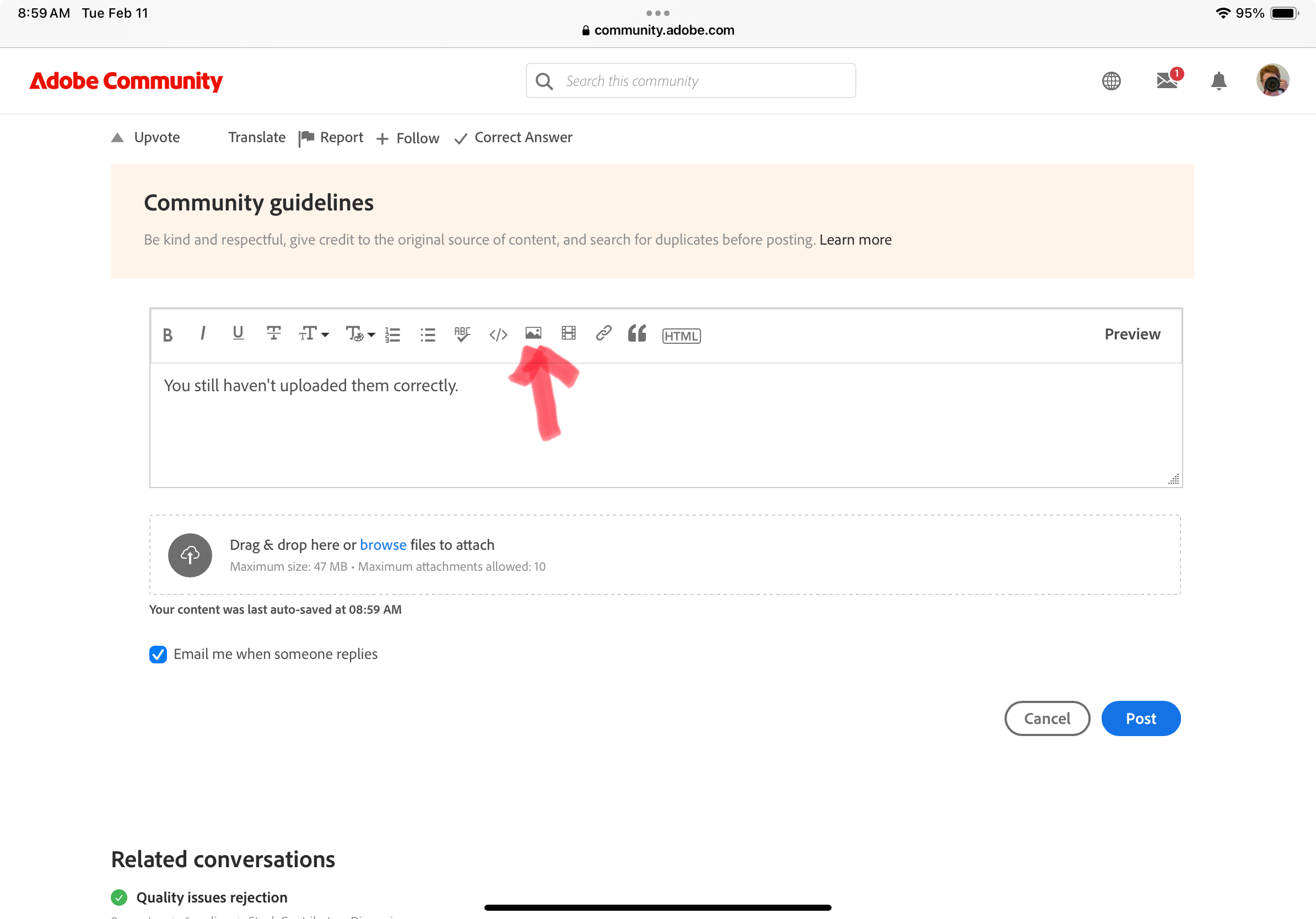 quality issues rejection - Adobe Community - 15144864