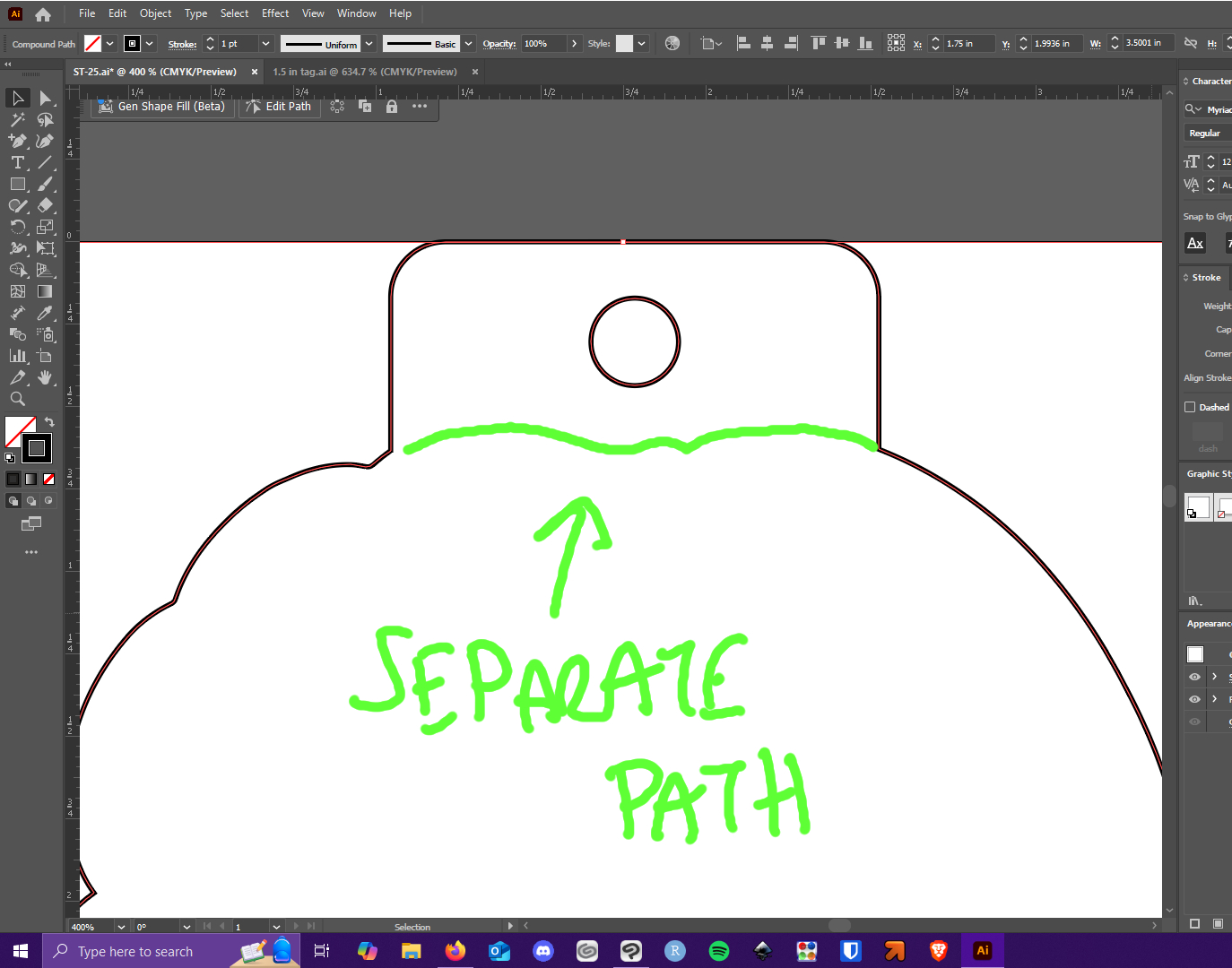 Trim path with shape and retain as separate paths - Adobe Product ...