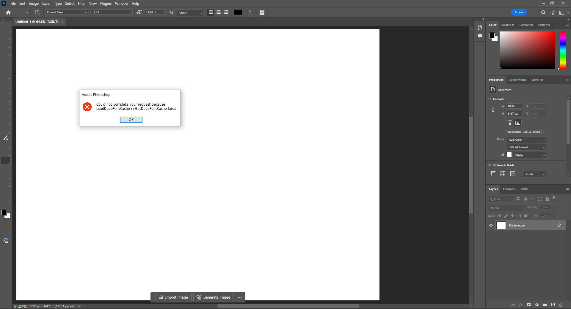 P: PS 2025 Could Not Complete Request because Load... - Adobe Product ...