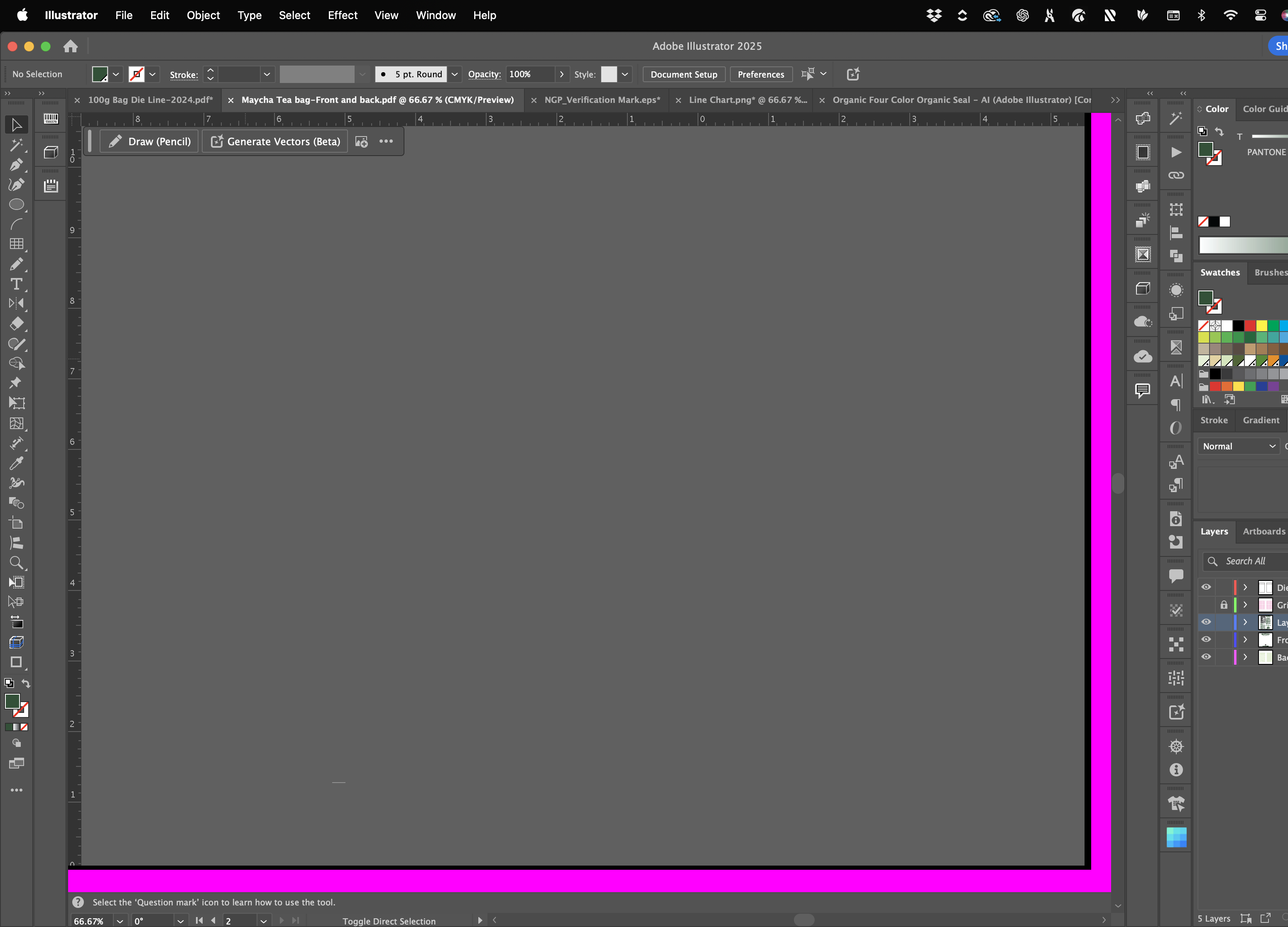 Solved: A magenta border appears around the Illustrator 20... - Adobe ...