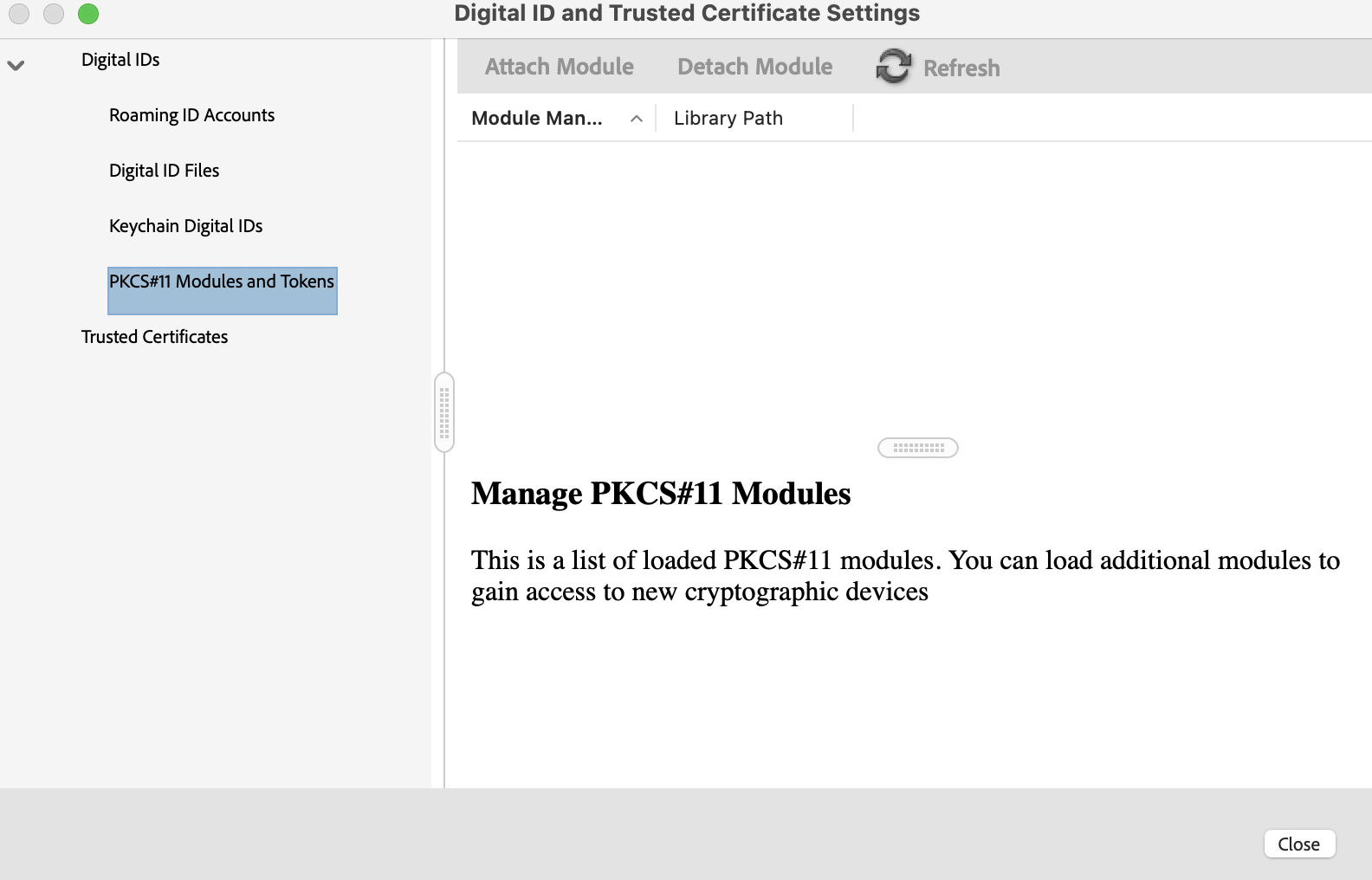 Adding PKCS#11 module - Adobe Product Community - 15166252