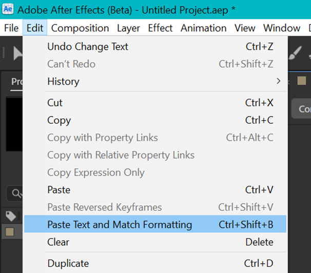Paste Text and Match Formatting, now available in ... - Adobe Product ...