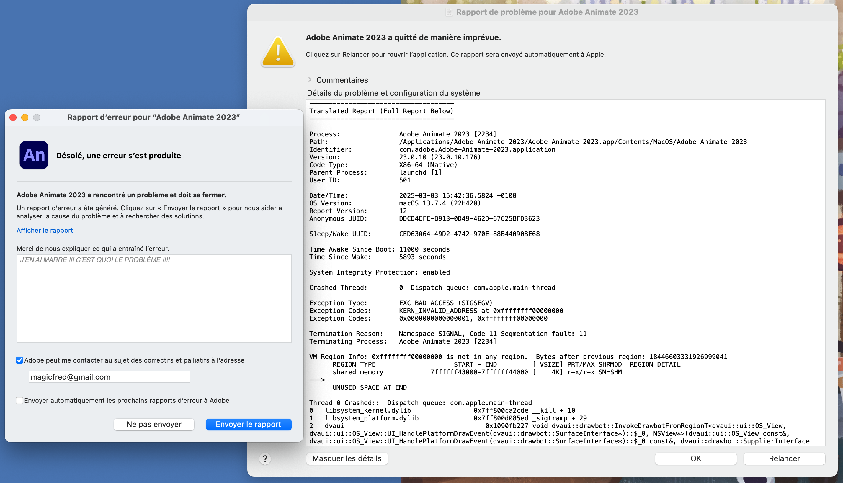 Adobe Animate crashes on macOS Sequoia 15.3.1 when... - Adobe Product ...