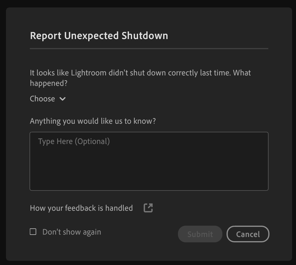 Application Hang - Quit without Dialog - Adobe Community - 15187384