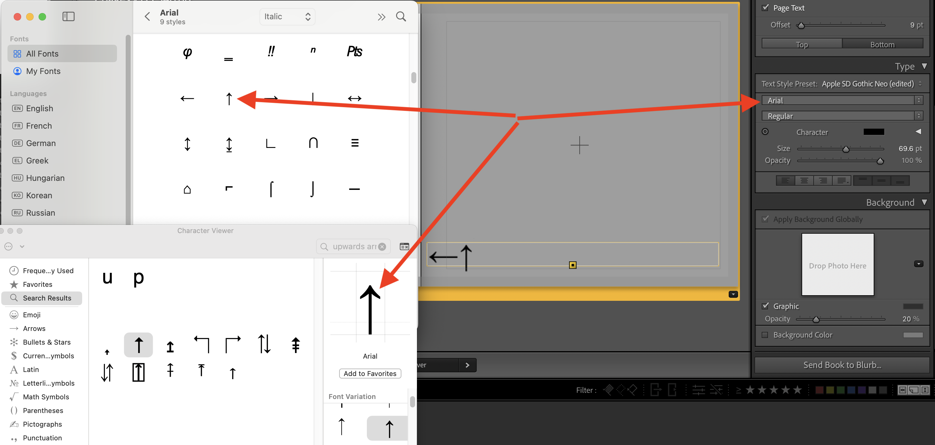Solved: Book Module: how to write arrow symbols in text - Adobe Product ...