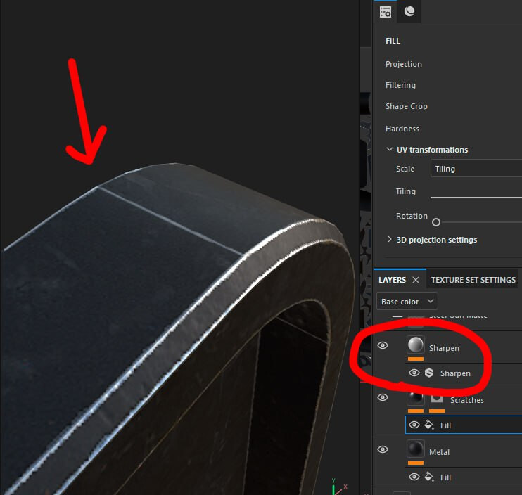 Weird white lines on UV island’s edges in Substanc... - Adobe Product Community - 15211374