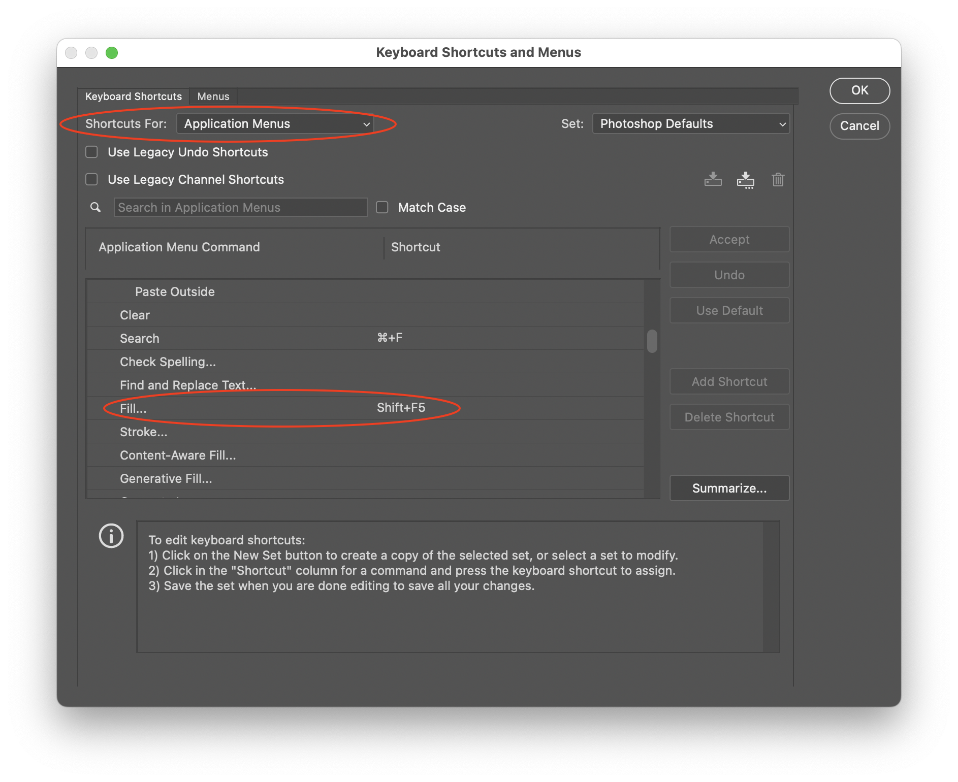 Solved: Change Keyboard Shortcut for Fill with Foreground/... - Adobe Product Community - 15219043