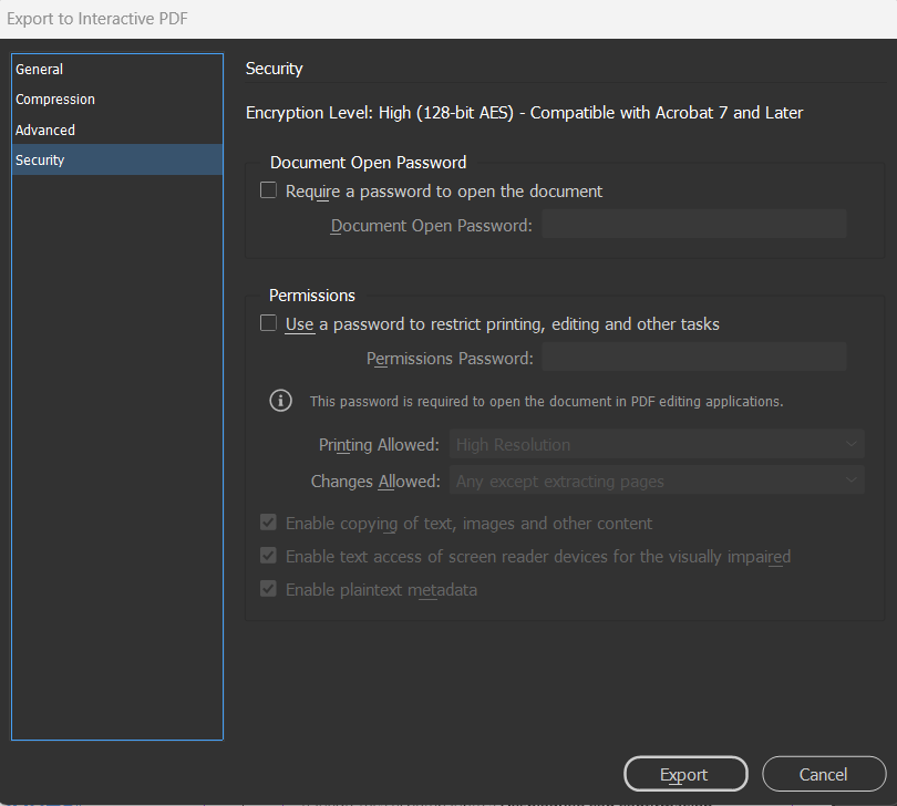 Help: Indesign generated a restricted PDF - Adobe Community - 15241096