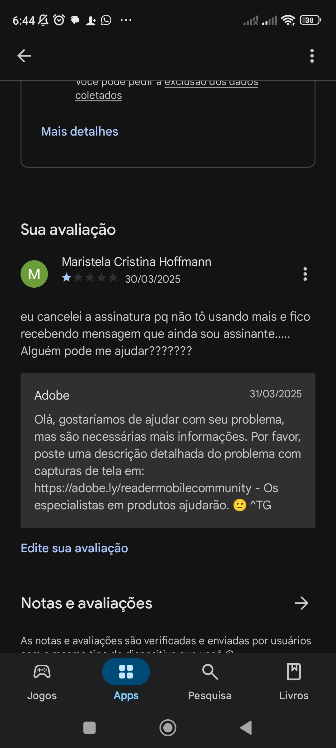 Não sei o que fazer eu cancelei a assinatura do Ad... - Adobe Community - 15241303