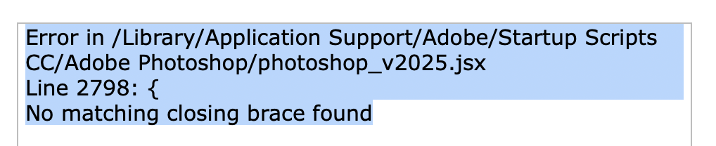 Error in Startup Script - Line 2798 (No matching c... - Page 2 - Adobe ...