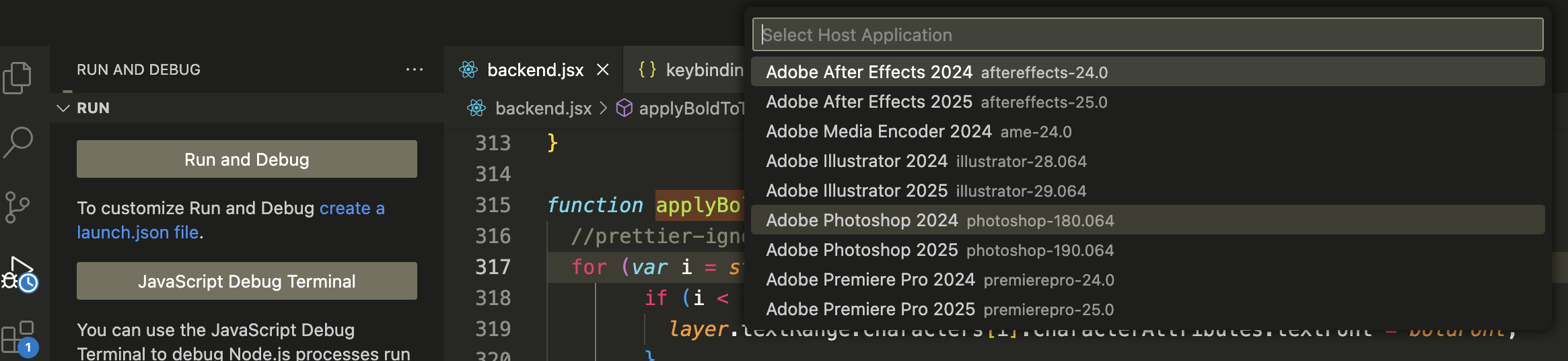 vs code extendscript debugger - Adobe Community - 15264266