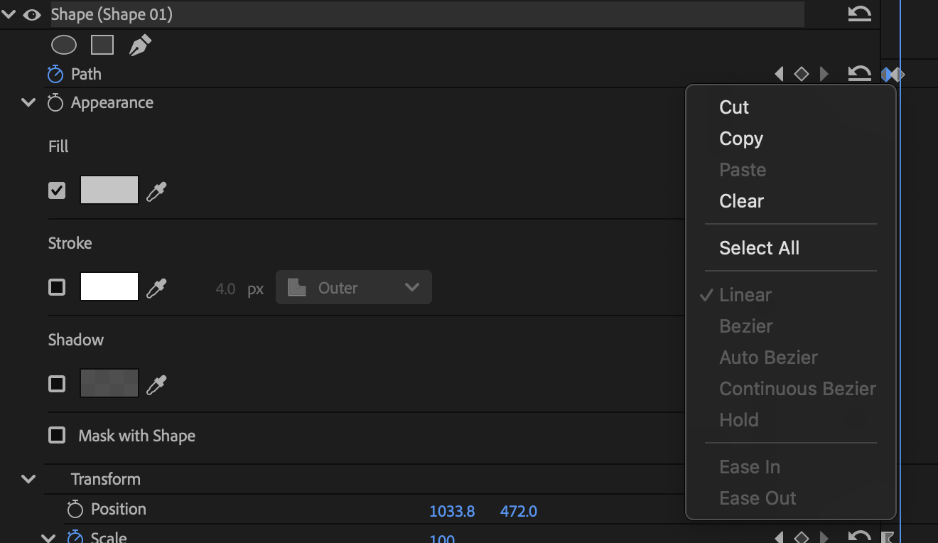 프리미어 프로 2025에서 패스에도 키프레임 편집이 가능했으면 좋겠습니다. - Adobe Community - 15268329