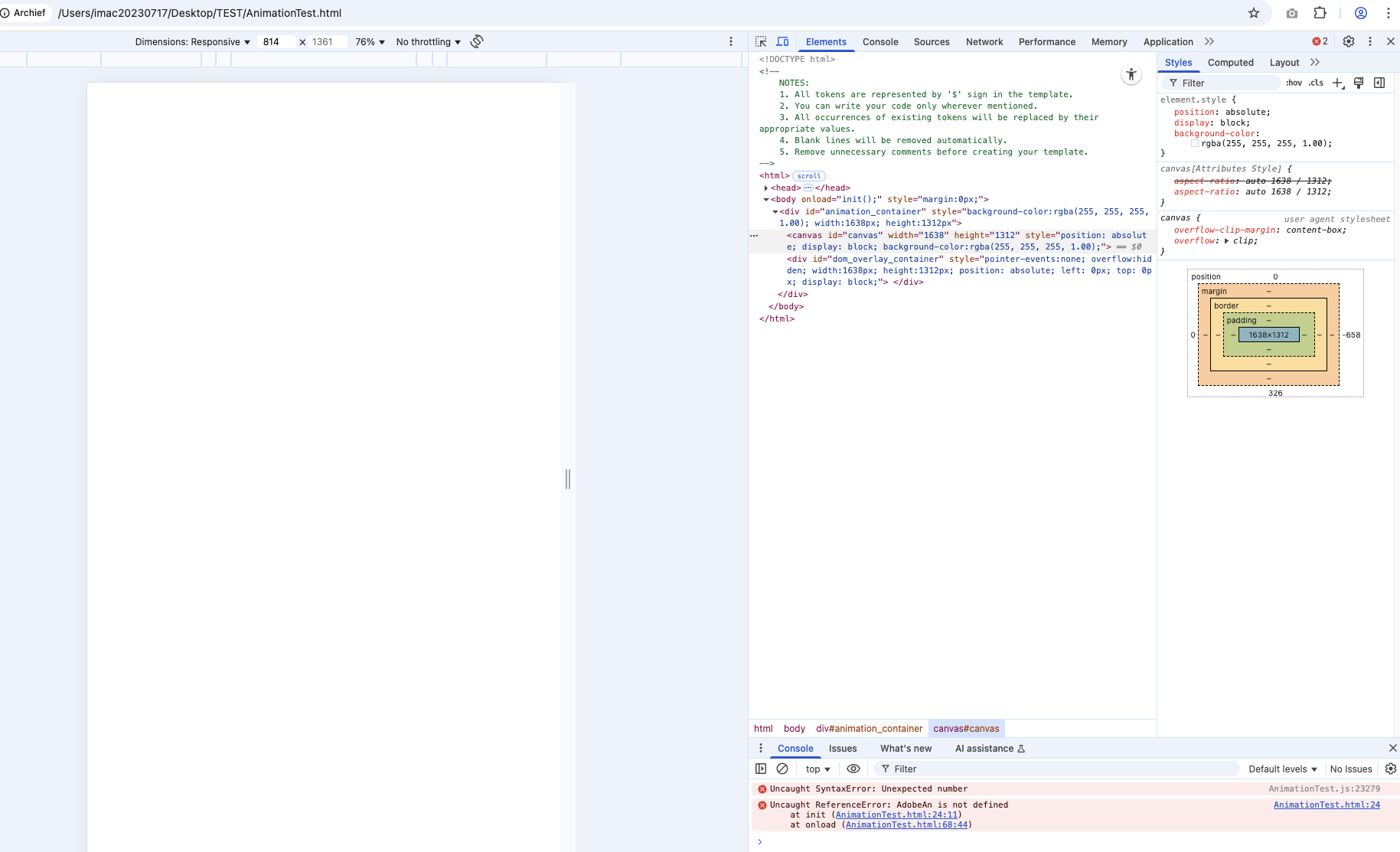 Adobe animate - Getting an white screen, but can't... - Adobe Product ...