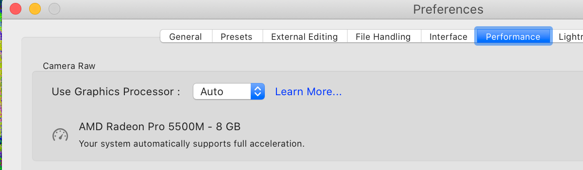 Macbook Pro 16 with AMD Radeon Pro 5500M 8GB Glitc... - Adobe Product ...