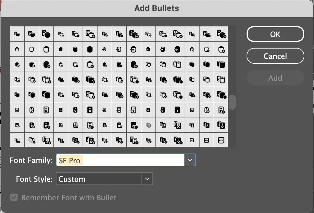 Solved: indesign: bigger bullet icon preview - Adobe Community - 15297204