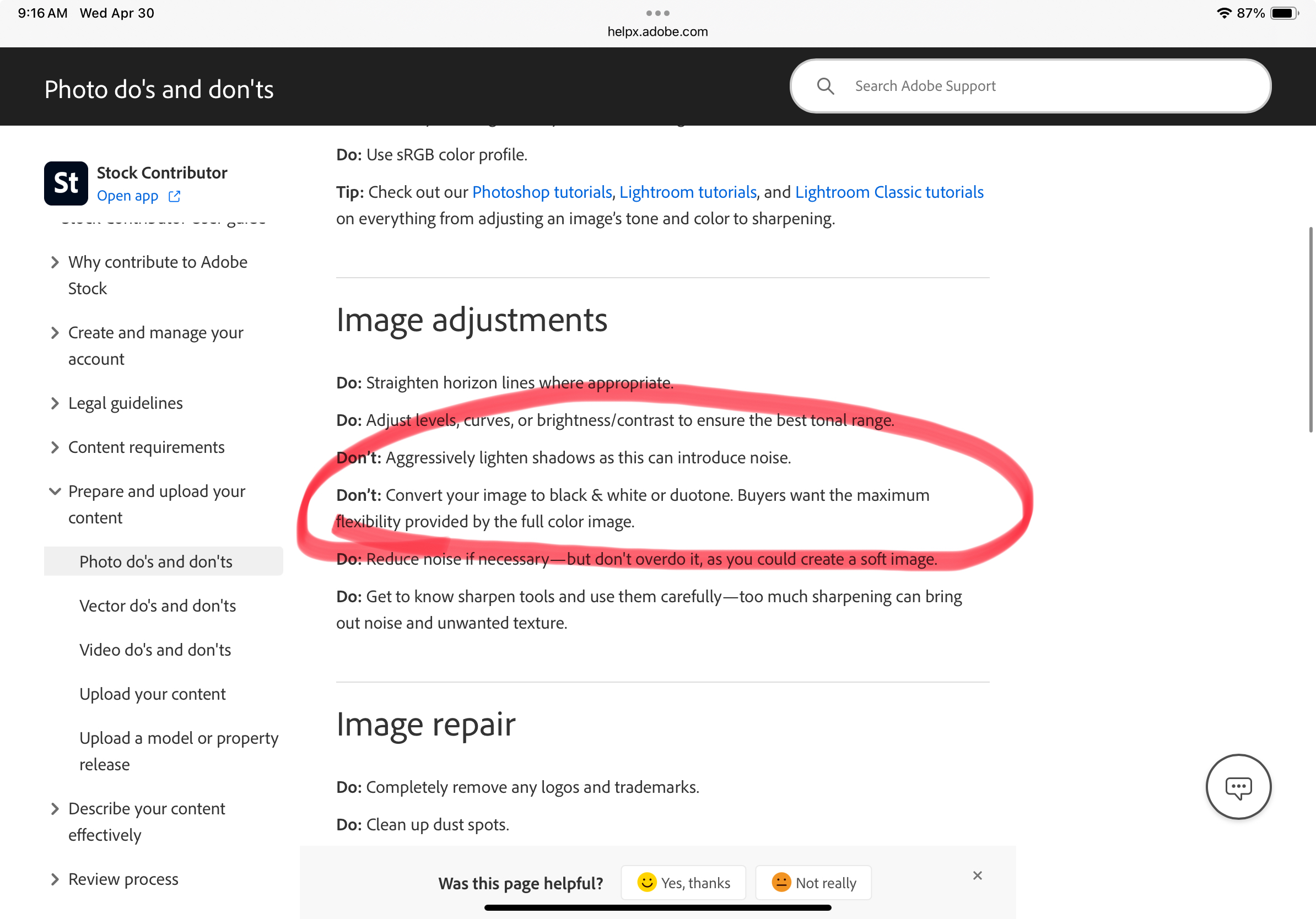 Quality issues rejection - Adobe Community - 15295464