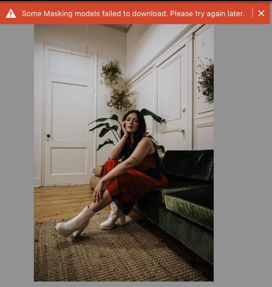 P: Error : "Some masking models are downloading. P... - Adobe Product Community - 15285654