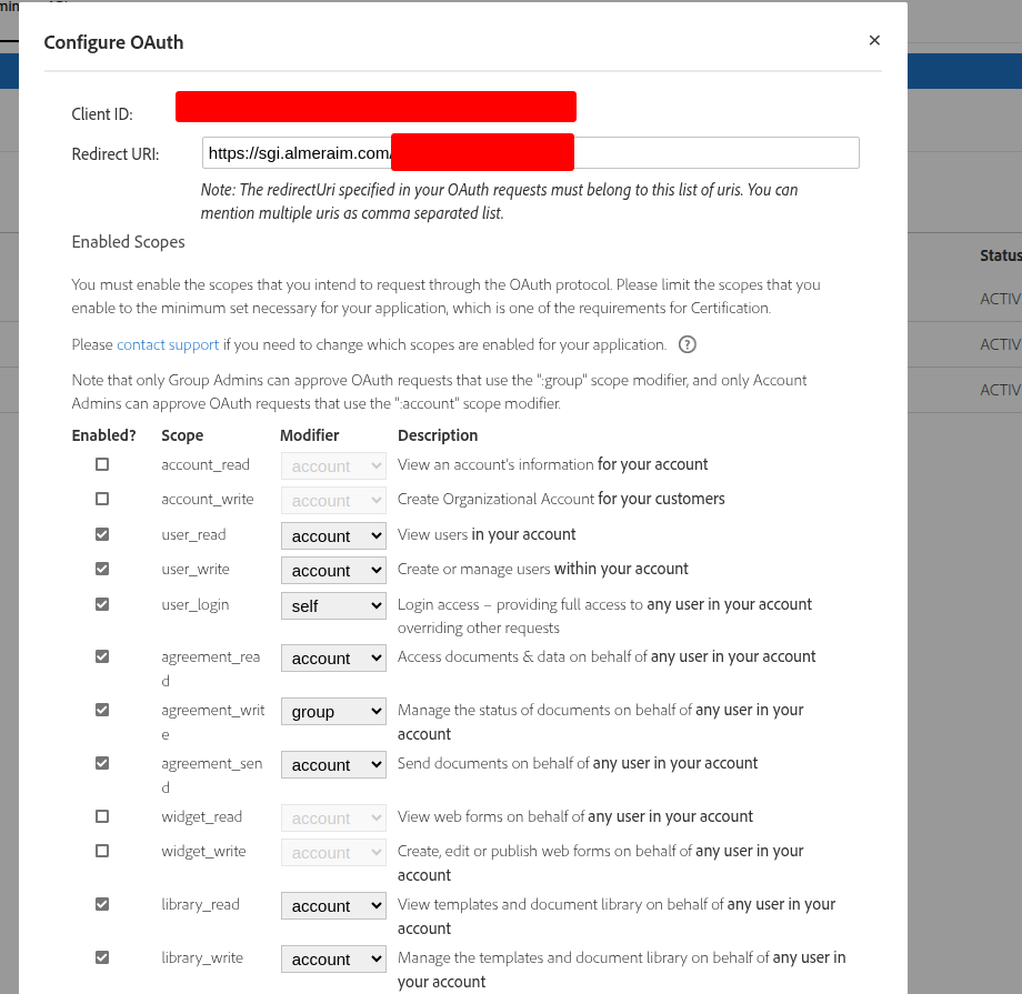 OAuth authorization process does not work - Adobe Product Community - 15307365