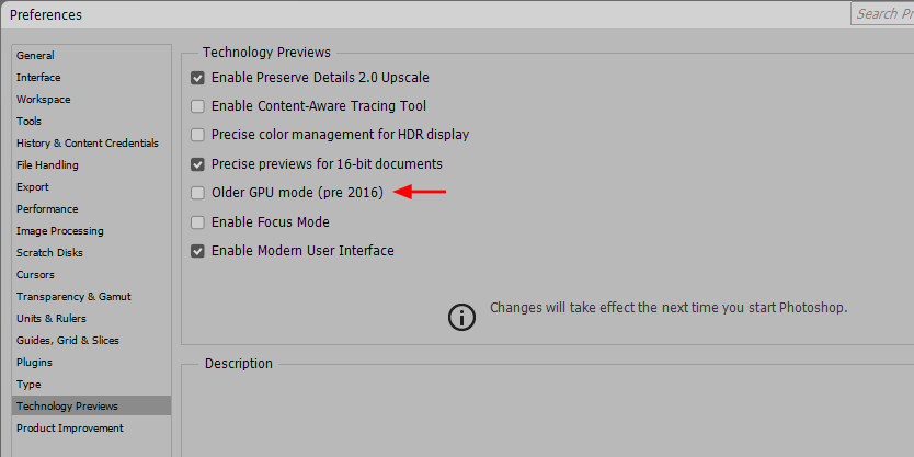OpenGL features suddenly "crashes". - Adobe Community - 15325150