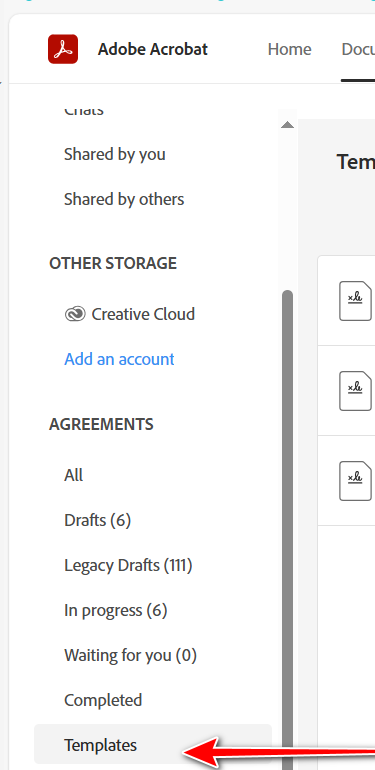 How to access templates made accessible by my Org - Adobe Product ...