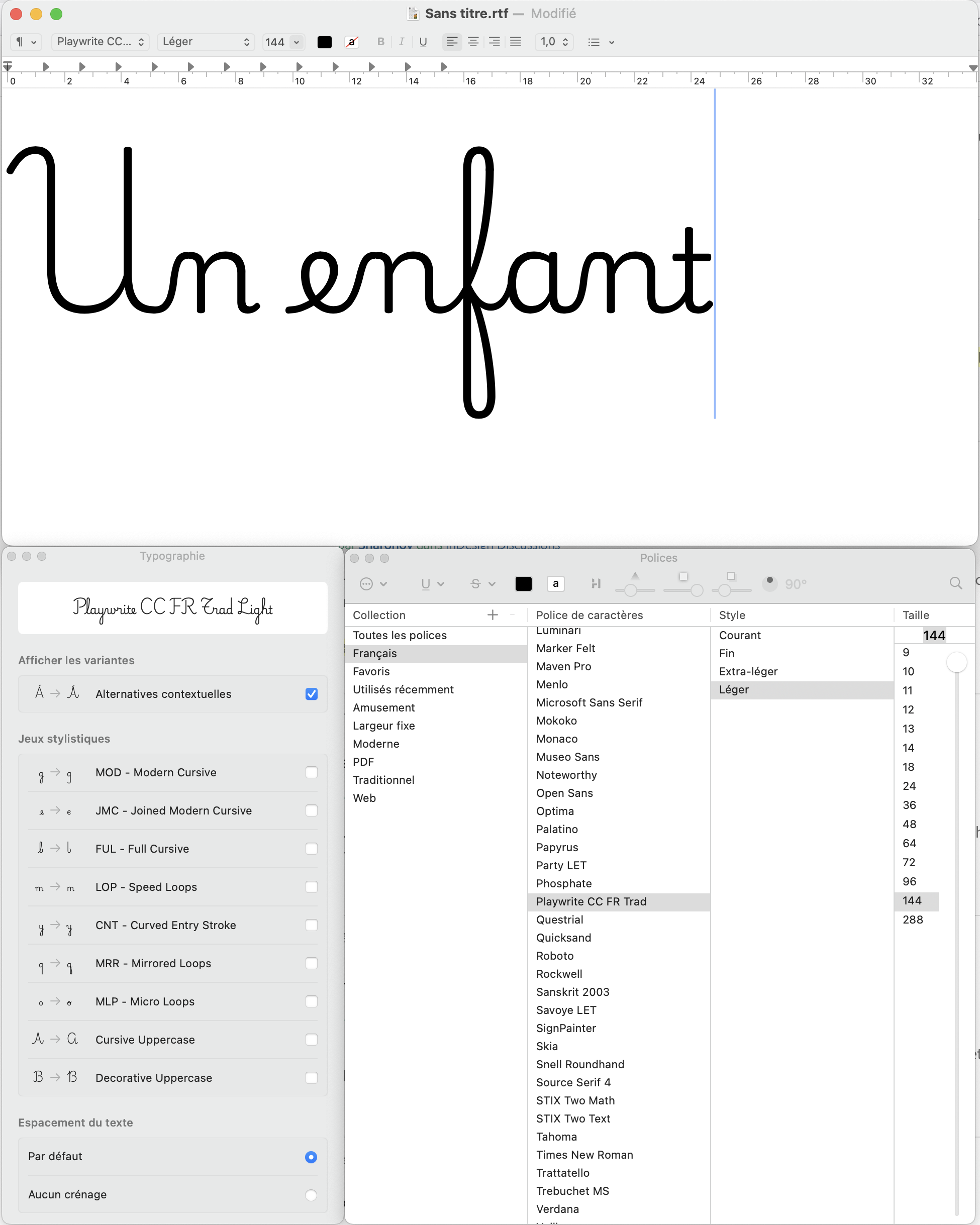 Solved: Police OpenType cursive : problème de ligatures et... - Adobe ...
