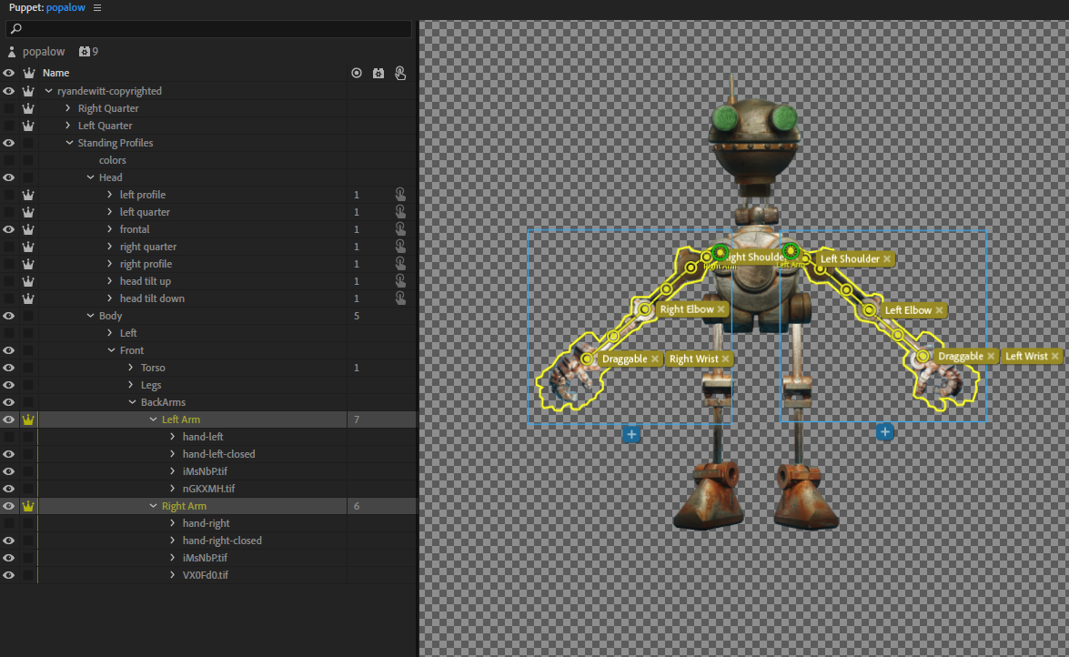 Need Help - Rigging Robot Arms - Arms Behaving Dif... - Adobe Community - 15345076