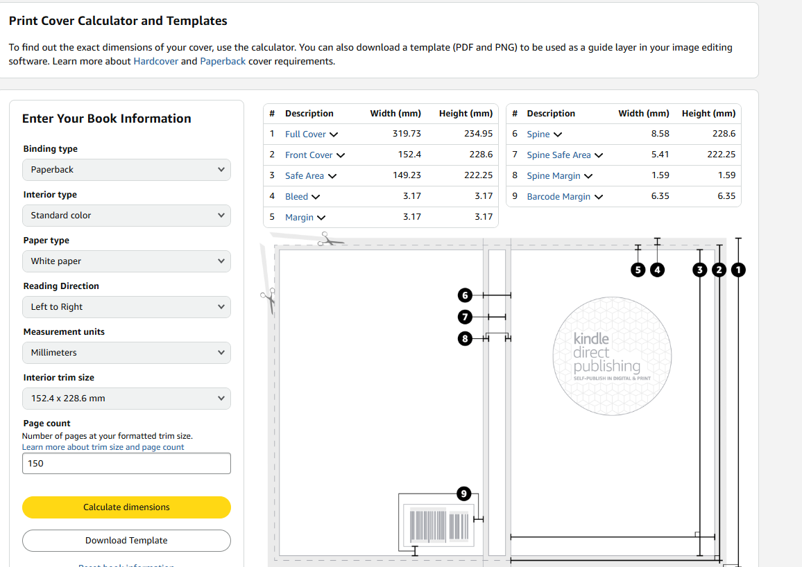 Correct Bleed Settings for KDP Paperback Cover (6 ... - Adobe Product ...