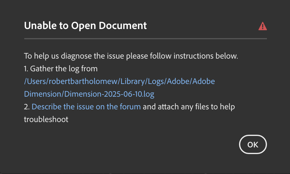 Unable to Open Document - Adobe Product Community - 15364611