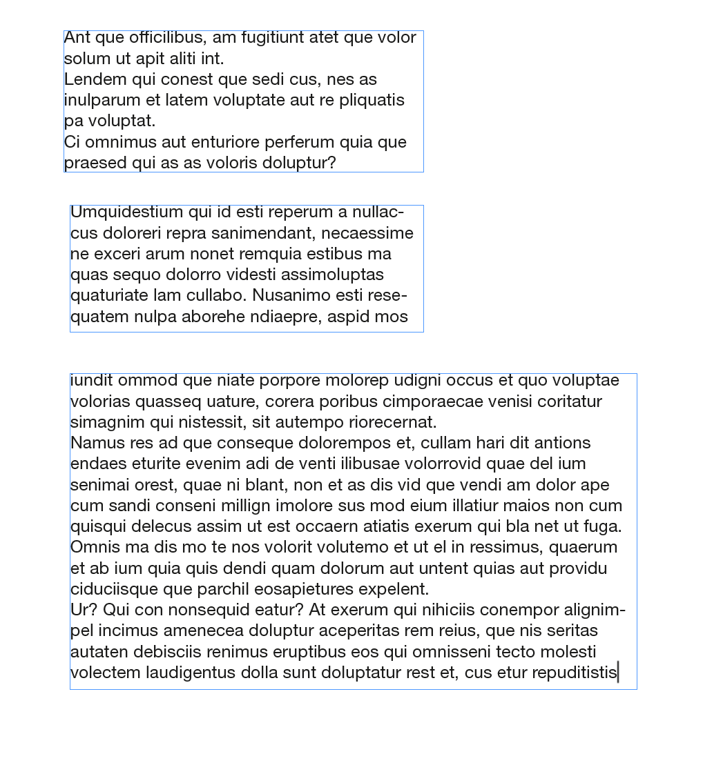 Re: Indesign: first two text frames with larger fo... - Adobe Product ...