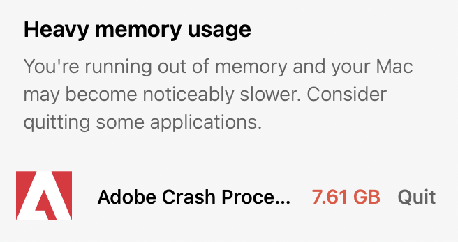 "Adobe Crash Processor" hogging system memory - Adobe Product Community ...
