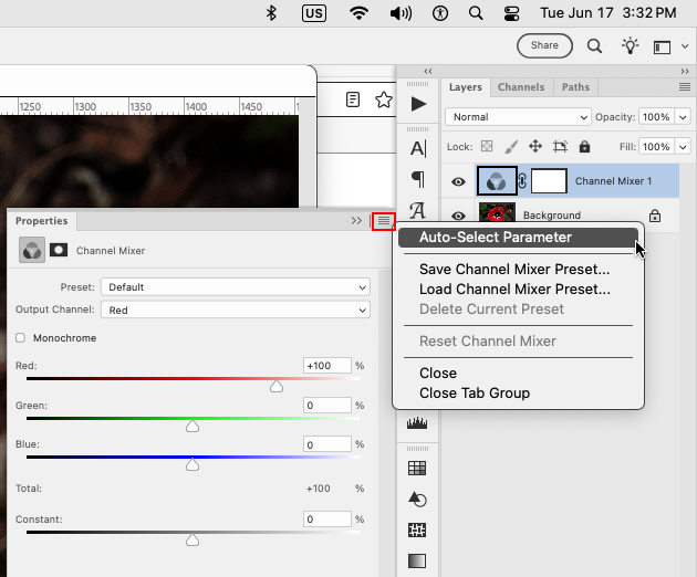 Solved: Creating or selecting a Channel Mixer adjustment l... - Adobe Product Community - 15374676