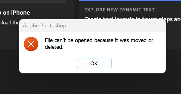 Photoshop Error: File can't be opened because it w... - Adobe Product ...
