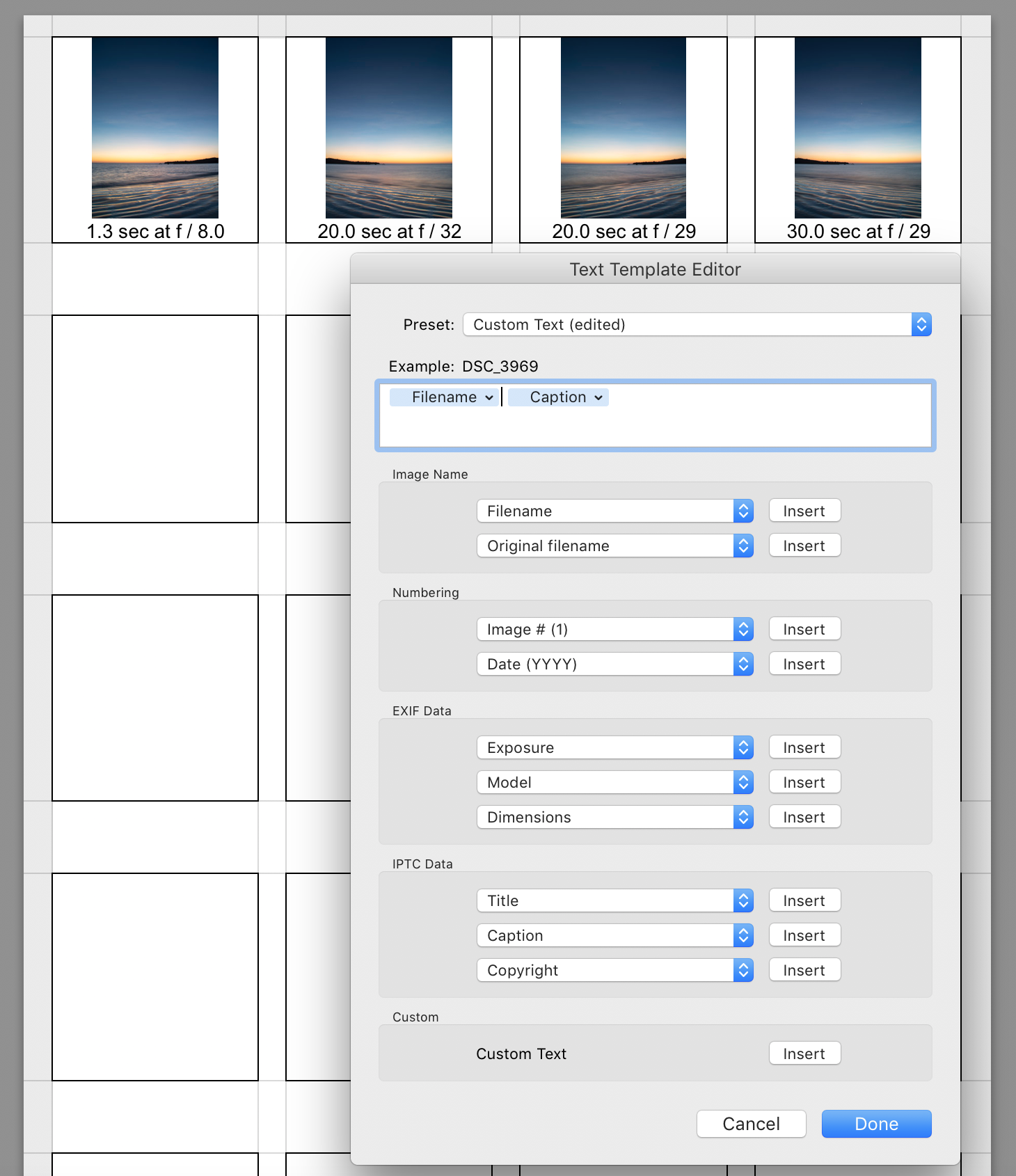 Solved: How to "print"photos with filenames as captions to... - Adobe ...