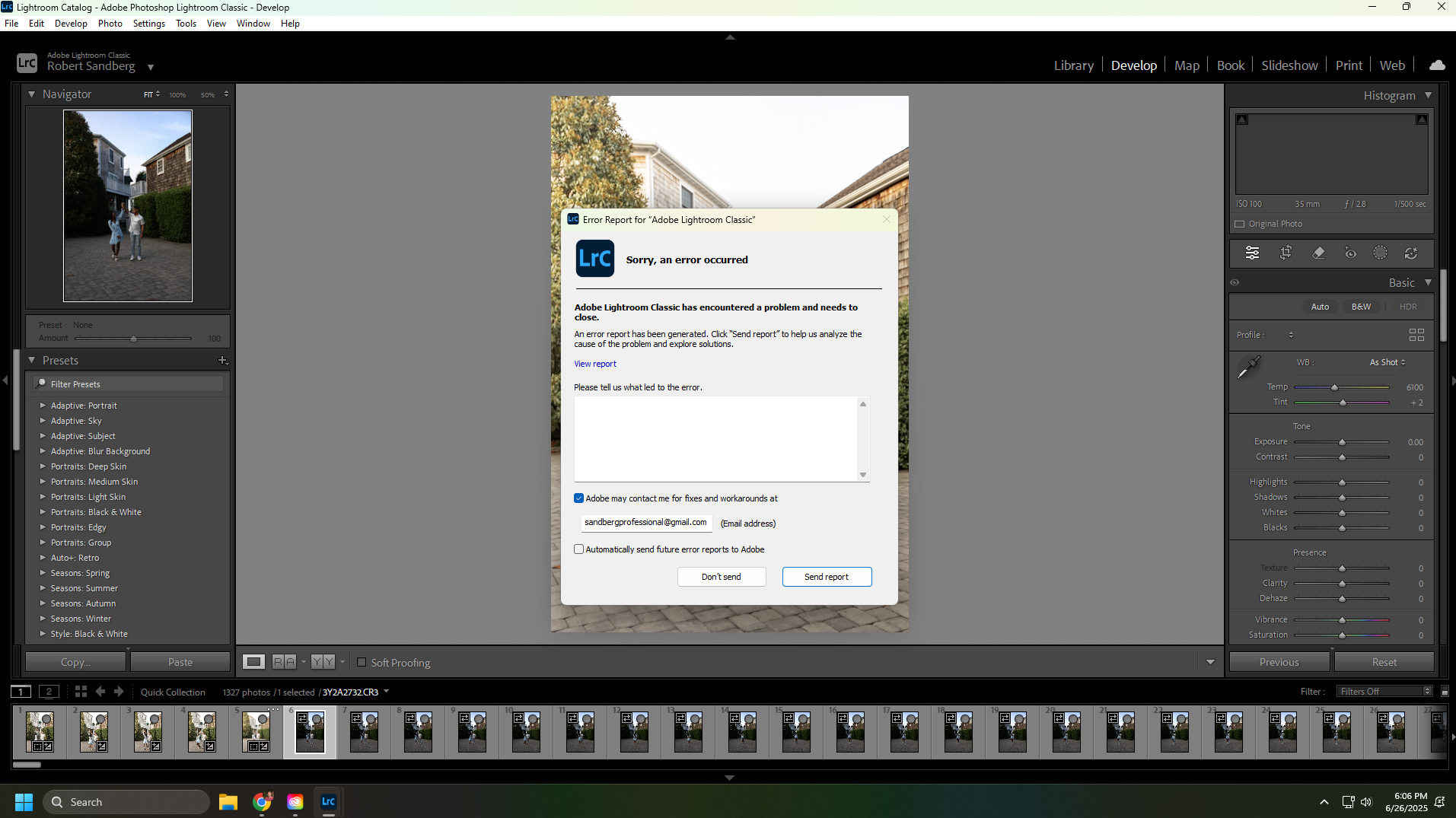 Lightroom Classic repeatedly crashing - Adobe Product Community - 15390703