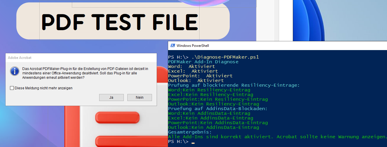 Acrobat 4 Teams zeigt PDFMaker-Plug-in einer Offic... - Adobe Product Community - 15387374