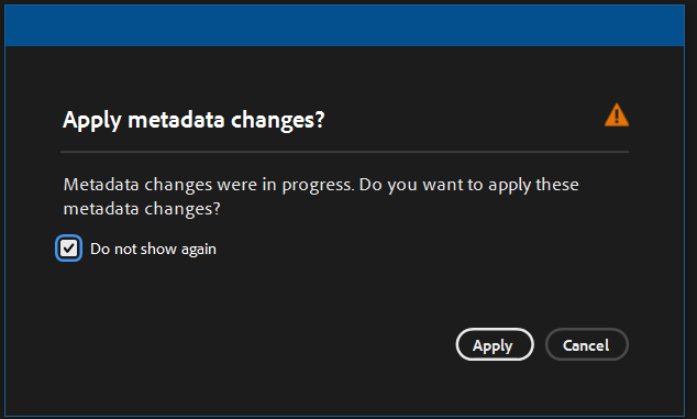 Solved: Re: Create a Keyboard Shortcut to APPLY a Metadata... - Adobe Product Community - 15397379