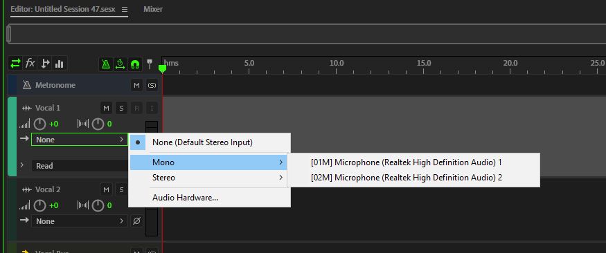 Custom Templates - saving audio hardware routing - Adobe Product ...