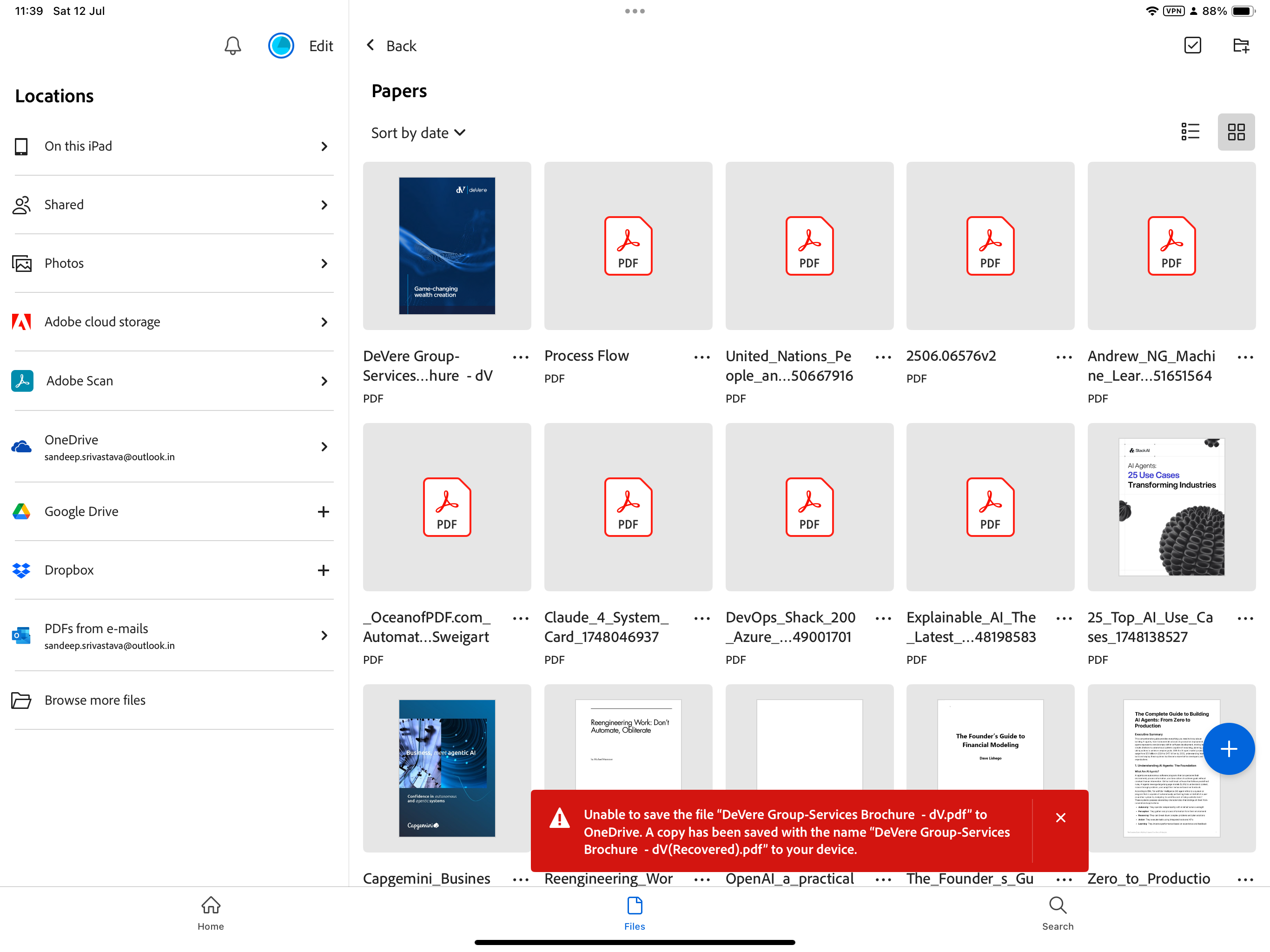 Solved: Save a Copy to OneDrive not working - Adobe Product Community - 14749114