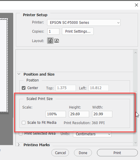 Only printing at a5? - Adobe Community - 11072925
