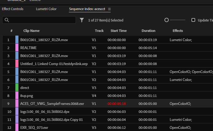 Now in Beta: Sequence Index for Complex Timelines - Adobe Product Community - 15448855