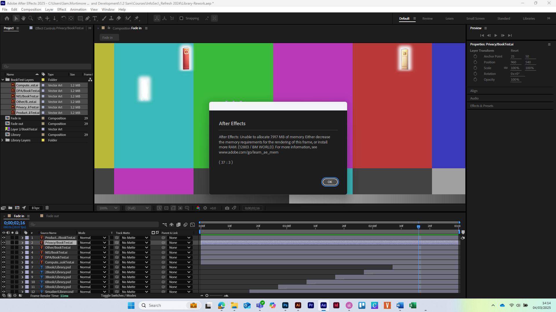 After Effects crashing - Adobe Product Community - 15488407