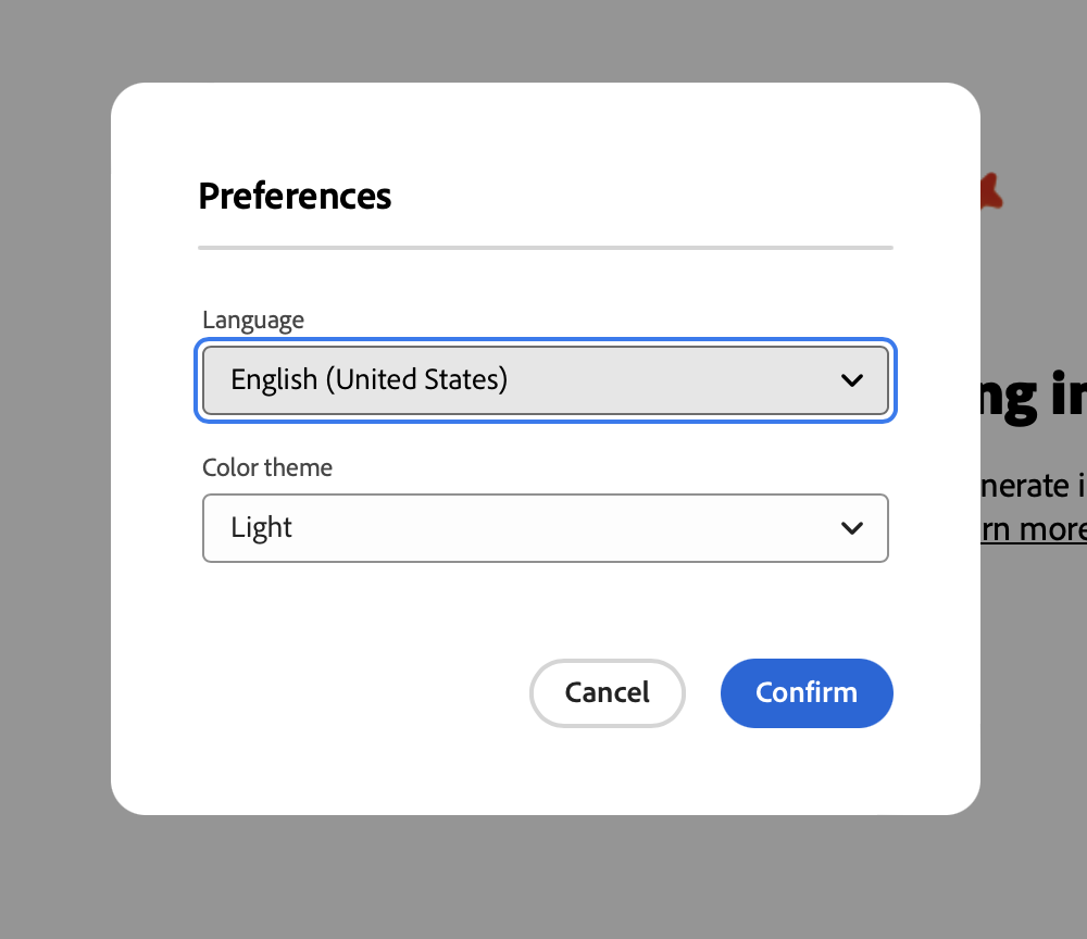 How to change a UI in Firefly - Adobe Product Community - 15500860
