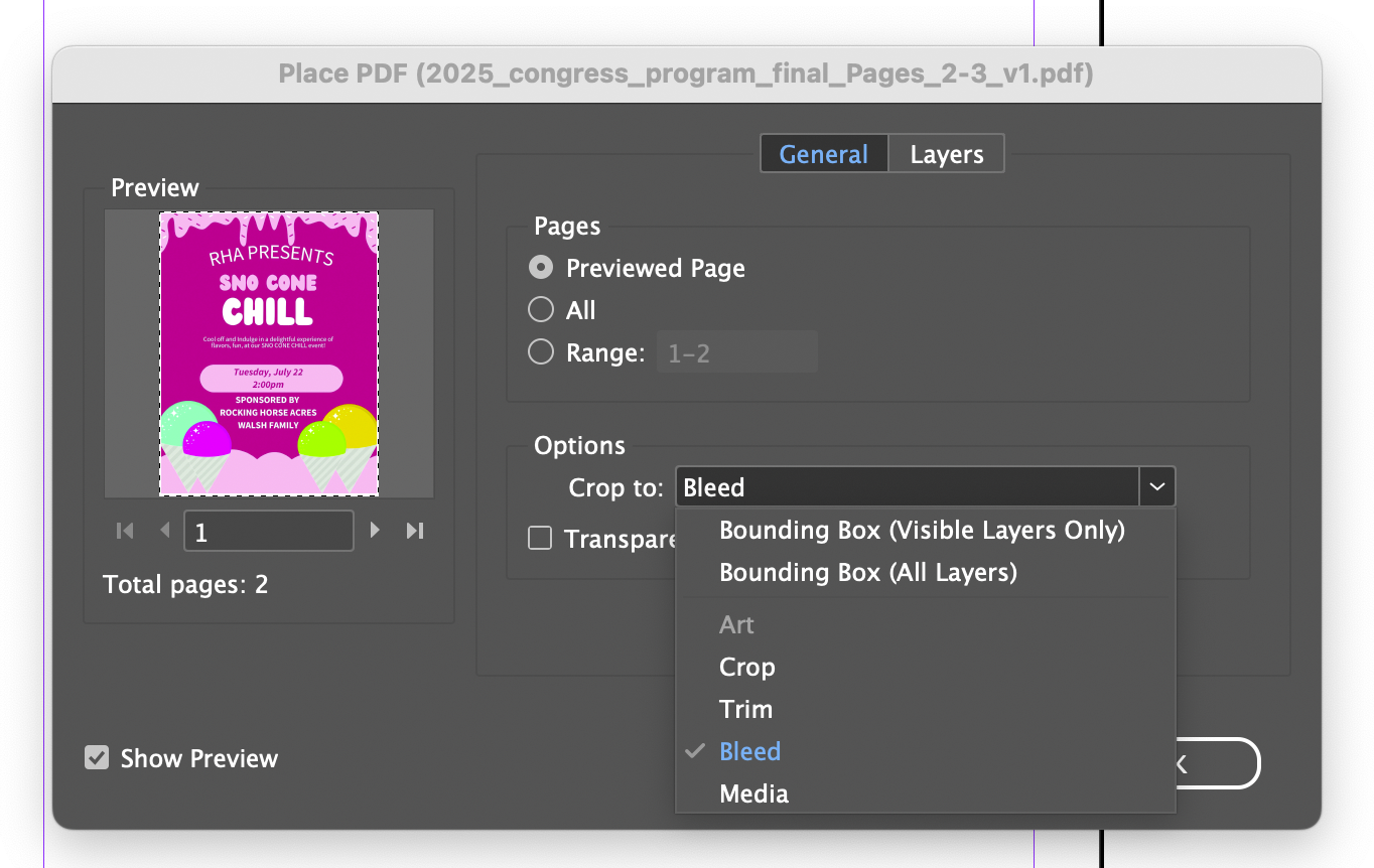 Problem importing PDF into InDesign – “Trim box is... - Adobe Product ...