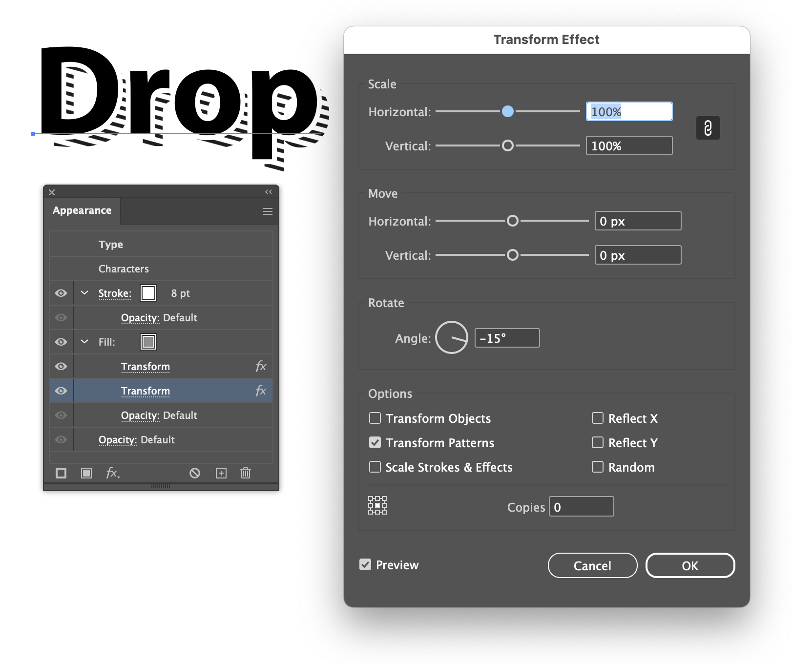 How to create a hatched dop shadow - Adobe Product Community - 15536324