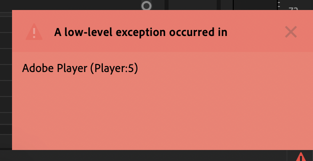Error Player 5.0 - Adobe Community - 11083783