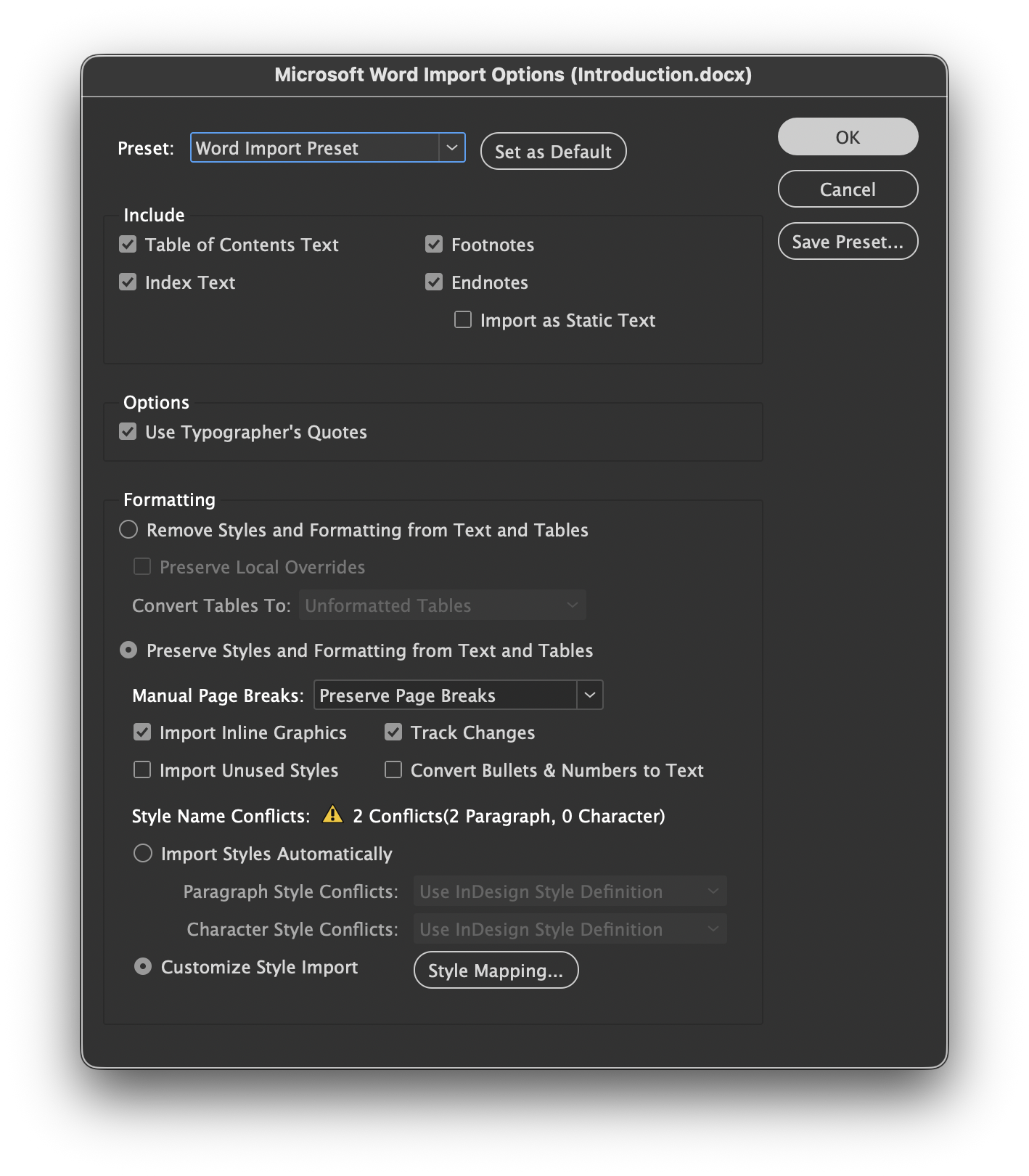 Word import STYLES revert to Word when updating LI... - Adobe Product ...