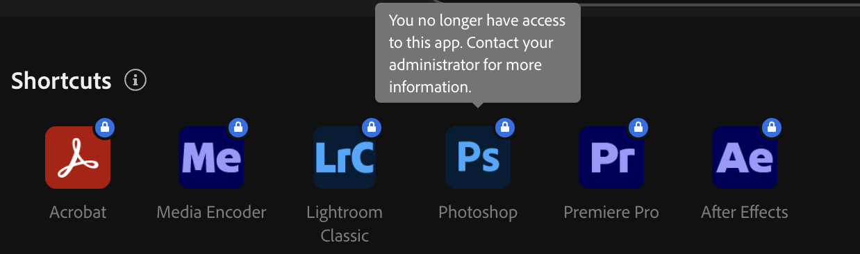 Adobe lincese error - Adobe Product Community - 15581226