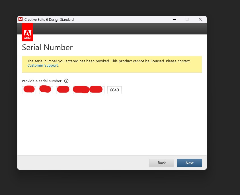 CS6 Activation. Serial number being revoked. - Adobe Product Community ...